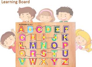 AMUSING Latest Wooden ABCD puzzle board with knobs for kids in school ...