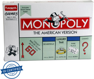 FUNSKOOL Monopoly - The American Version Money & Assets Board Game ...