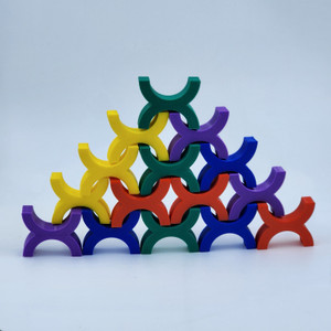 CUBIX3D Balance Challenge Game – 15 Pcs Colorful Stacking Blocks for ...