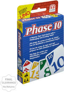 MATTEL Phase 10 Card Game Party & Fun Games Board Game - Phase 10 Card ...