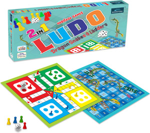 BOOKFORD Haritage Games 2 In 1 Ludo Dragon Snake & Ladders Party & Fun ...