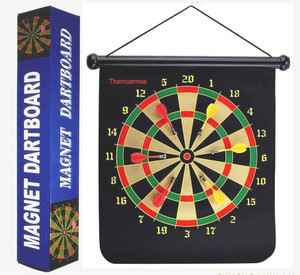 AKAY 15-Inch Magnet Dart Board ,Double Sided Magnet Dart Board with 4 ...