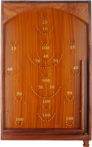 Shriji Crafts Wooden Bagatelle Traditional Crafted Tabletop Pinball ...