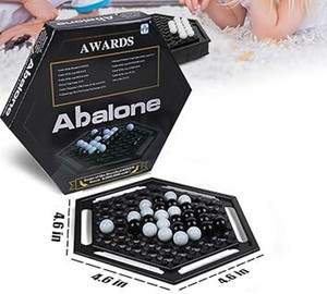 WONDER CREATURES Abalone Mini Black and White Marbles Board Game Word ...