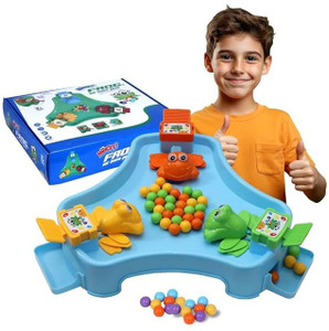 Toyzone Frog Eat Beans Game-3 Players (Blue) Strategy & War Board Game ...