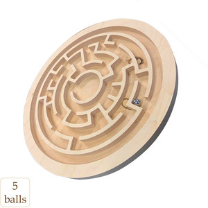 Tumtafa Best Labyrinth Game Ball-in-a-Maze Puzzles Round Wooden Game ...