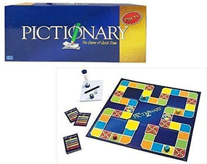 Kidziit Pictionary Board Game for Kids and Adults Quick Draw Sketches ...