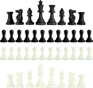 Koel Super Strong Solid Big Size Chess Set of 32 Plastic Chess Pieces ...