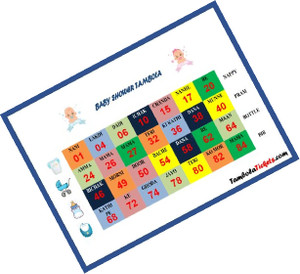 Tambola Tickets Hindi Musical Baby Shower Tambola Housie Bingo Tickets ...