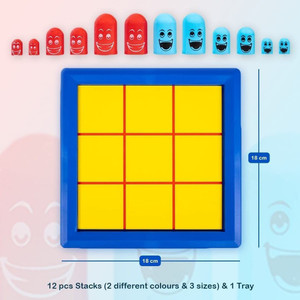 Fronted Tic Tac Stack Mind Challenging Strategy Family Board Game for ...