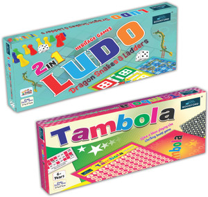 BOOKFORD 2 In 1 Ludo Dragon Snake & Ladders And Tambola Party & Fun ...