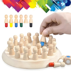 Toybot Wooden Memory Match Stick Chess Brain Training Montessori Game ...