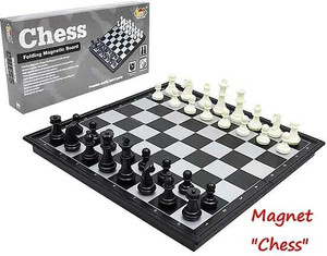 N.A.R VENTURES Magnetic Educational Chess Board Set with Folding Chess ...