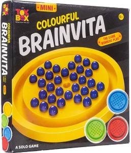 V India Colourful Brainvita Mini Mind Challenging Board Game with 32 ...