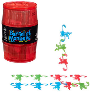 HASBRO GAMING Barrel of Monkeys Neon Pop Game Monkey Chain Game for ...