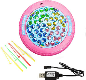 Braintastic Rechargeable Fishing Game with 45 Fishes Catch Fish Pond ...