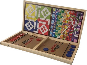 Dev Herbals 3 in 1 String Hockey Table Board with Ludo and Snakes ...