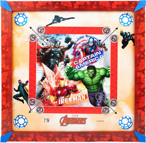 MARVEL Avengers Carrom & Ludo 20x20 size 2-in-1 Carrom Board Game ...