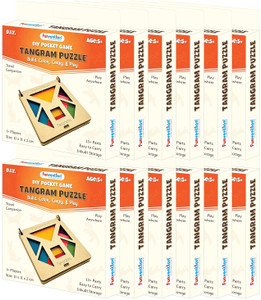 FUNVENTION Pocket Game TANGRAM (Pack of 12) Educational Board Games ...