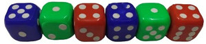 DIGSMORDEN Plastic Large Jumbo 25mm Rounded Multicolor Big Size Dice ...