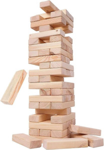 aarwomic Jenga Master 54-Piece Wooden [Tumbling Tower] [Brown ...