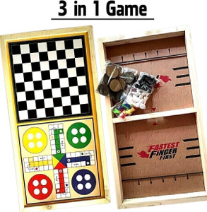 VEDIVA 2 in 1 Faster Finger Board Game, Sling Puck Game, Fastest Finger ...