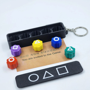CUBIX3D Korean Gonggi Dice Set 5 Piece with Black Keychain Storage Box ...