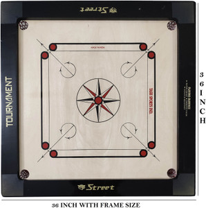 F9 STREET Tournament Carrom board Club Size-36 Inch ( 3 in Border ...