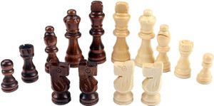 Koel Wooden Complete Set of 32 Chess Pieces, Chess Coins, Chessmen ...