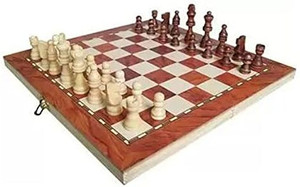 SJ Sports 11"X11" Wooden Folding Chess Set with 32 Pieces for Kids ...