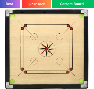 HouseOFun 32 Inch Carrom Board for Kids, Adults Big Size | Coins ...