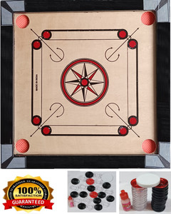 Kumud Crrom board 20 inch with supper quality 24 carrom pawan, striker ...