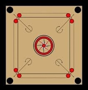 Sargi 26,, inch.&. carom.. with. coins. and striker (black) Carrom ...