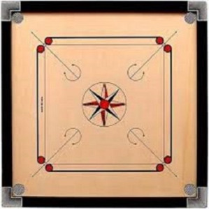 SAARGI 32 INCH FULL SIZE CARROM WITH STRIKER,COINS AND POWDER , 82 cm ...