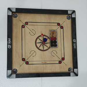 GRANT Glossy Finished 26inch Carrom Board with wooden coin and sticker ...