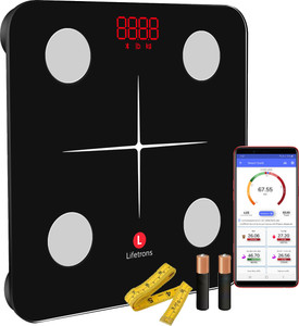 Lifetrons Slinky Lite Digital Smart weight Scale with 12 Body ...