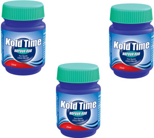 LABOLIA Kold Time Vapour Rub For Quick Cold Relief, 25ml (Pack of 3 ...
