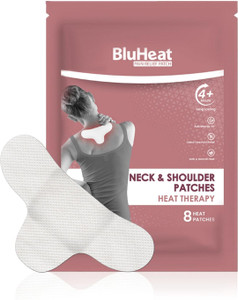 BLUHEAT Neck & Shoulder Pain Relief Patches, Heat Therapy Patch, Safe ...