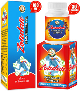 ZORDAR Pain Killer Oil & Pain Killer Capsule Cure Joint Pain (100ml-30 ...