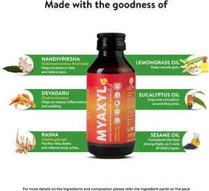 Kerala Ayurveda Myaxyl Pain Relief Oil: Dual Action formula for Joints ...