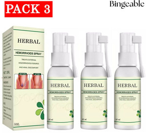Bingeable Soothing Herbal Care Spray for Piles - 50ml (3-Pack) Spray ...