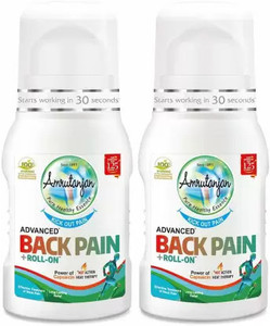 Amrutanjan Back Pain Roll on- 50 ml - (Pack Of - 2 Pc) Gel (2 x 50 ml ...