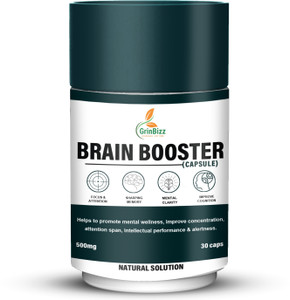 grinbizz Brain Booster Capsule Improve Concertation & Memory Power/Mind ...