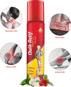 Quik Relif Ayurvedic Pain Relief Spray for Joint, Muscle & Back Pain ...