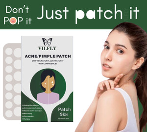 VILFLY Acne Pimple Patch with 100% Hydrocolloid, Pimple/Acne Absorbing ...