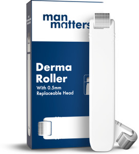 Man Matters 2-In-1 Derma Roller 0.5mm | Replaceable Head | Provides ...