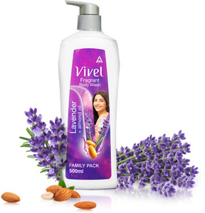 Vivel Fragrant Body Wash, Lavender & Almond Oil Shower Gel, Pump Bottle ...