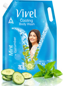 Vivel Cooling Body Wash, Mint & Cucumber Shower Gel, Supersaver XL ...