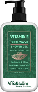 VitaBloom Vitamin E Gentle Exfoliating Body Wash Shower Gel | Removes ...