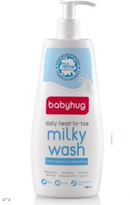 babyhug Gentle Cleaning & Moisturising Daily Head to Toe Milky Wash ...